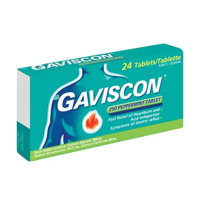 Gaviscon Antacid Tablets Peppermint 24ea | PnP