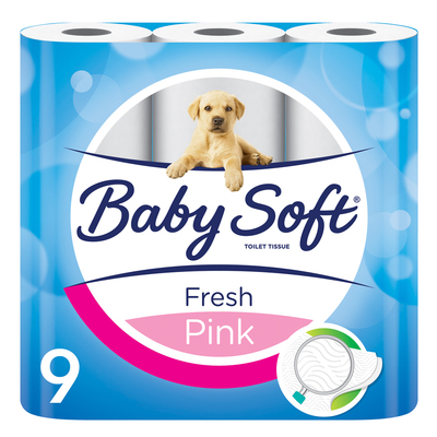 Baby Soft Pink Toilet Paper 2 Ply 9 Pack | PnP