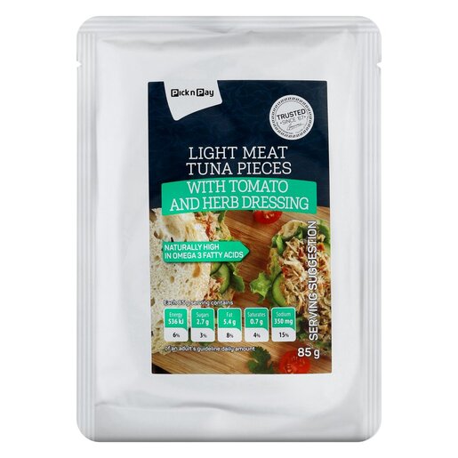 PnP Light Meat Tuna Pieces With Tomato & Herb Dressing 85g | PnP