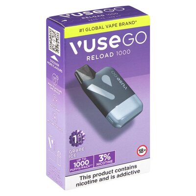 Vuse Go 1000 3% Grape Ice Reload Kit | PnP