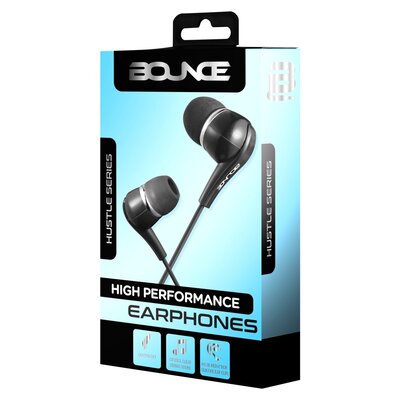 Bounce Hustle Series In Earphones Black | PnP