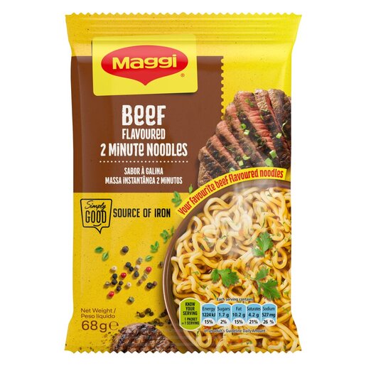 Maggi 2 Minute Noodles Beef Flavor 68g | PnP