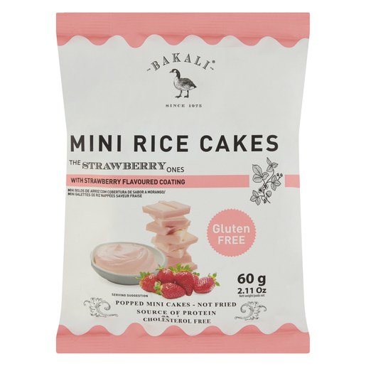 Bakali Strawberry Mini Coated Rice Cakes 60g | PnP