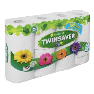 Twinsaver Toilet Roll 1 Ply White 8 Pack | Smart Price Specials | PnP Home