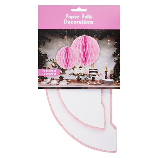 G&D Pink Honeycomb Paper Balls Decorations | PnP