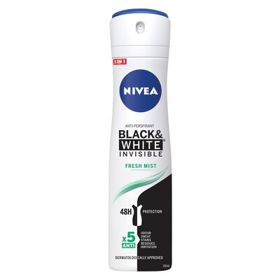 Nivea Invisible Black & White Fresh Mist Deodorant Body Spray 150ml ...
