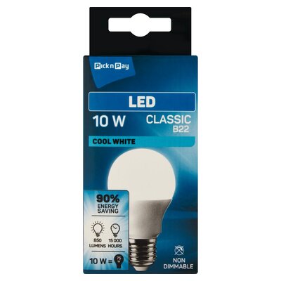 Philips 10w Edison Screw Led A60 Cool White Globe | PnP