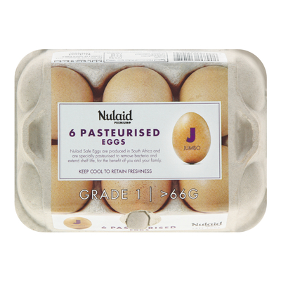 Nulaid Pasteurised Jumbo Eggs 6 Pack | PnP