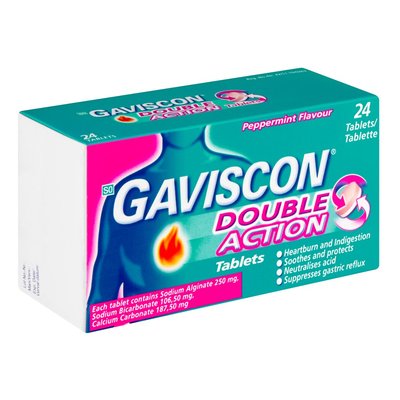 Gaviscon Double-Action Antacid Tablets 24 Pack | Smart Price Specials ...