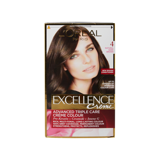 L'Oreal Excellence 4 Natural Dark Brown Hair Colour | PnP