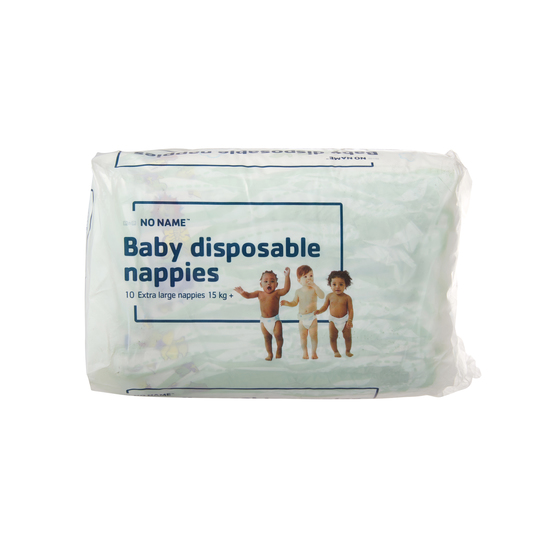 PnP No Name Baby Nappies Extra Large 15+kg 10s | PnP