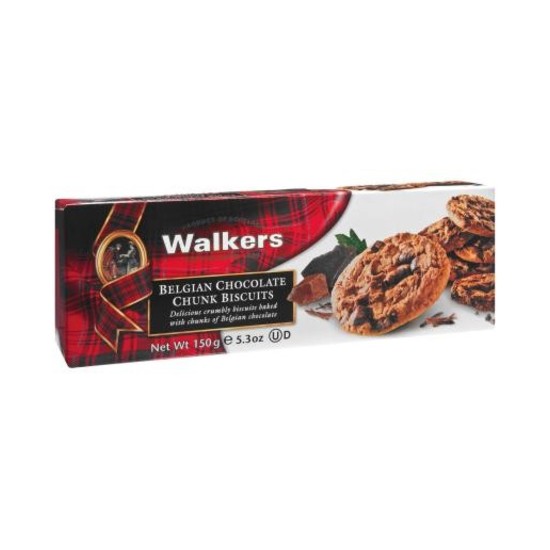 Walkers Belgian Chocolate Chunk Biscuits 150g | PnP